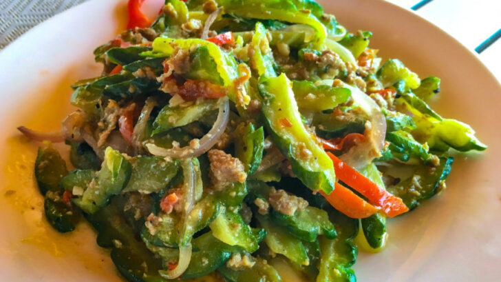 Ginisang Ampalaya with Pork Giniling Recipe - Chibog Mates