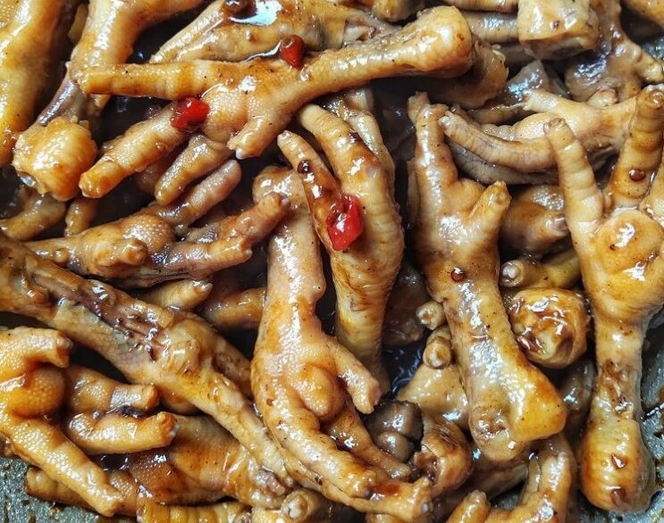 Spicy Chicken Feet Adobo with Catsup - Chibog Mates